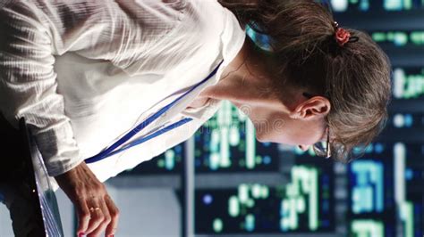 Vertical Engineer Doing Regular Server Upgrades Stock Video Video Of Components Computing