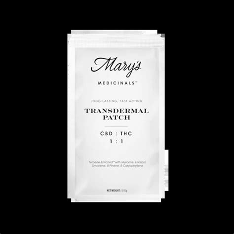 Marys Medicinals Patch 11 Cbdthc 10mg Native Roots Cannabis