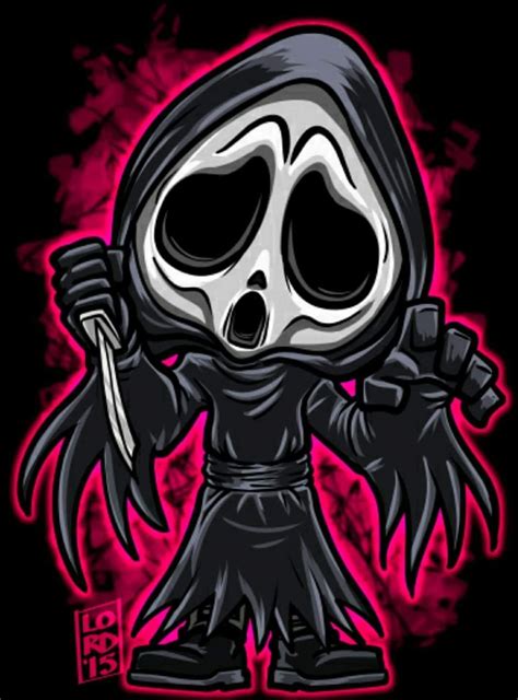 Ghost Face Horror Cartoon Horror Icons Cartoon Art Halloween