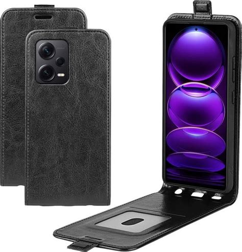 Xiaomi Redmi Note 12 Pro Plus Hoesje Verticale Flip Kunstleer Zwart Bol