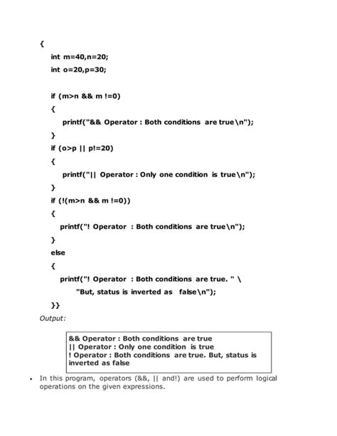 C Operators And Expressions Docx