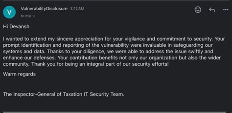 Devansh Chauhan On Linkedin Bugbounty Cybersecurity Taxationsystem