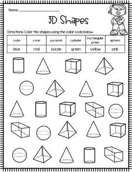 First Grade 2d And 3d Shapes Worksheets By Better Way Education Gallery