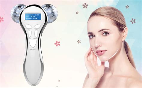 4d Microcurrent Face Massager Roller Electric Rechargeable Face Lift Roller Arms