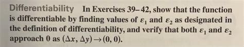 solved differentiability in exercises 39 42 show that the