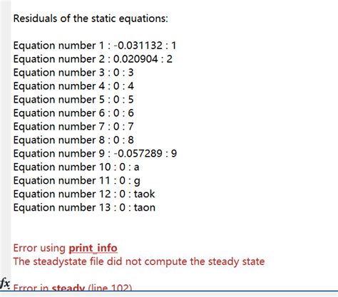 why the steadystate file did not compute the steady state steady