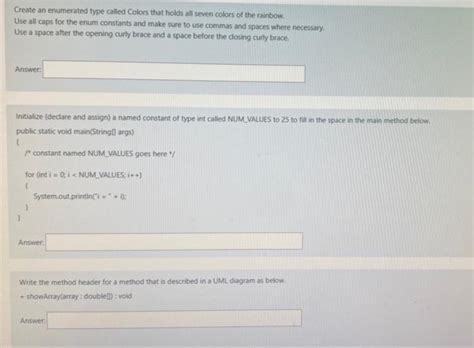Solved Create An Enumerated Type Called Colors That Holds