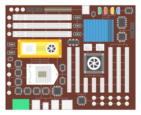 Premium Vector Circuit Board Electronic Computer Hardware Processor