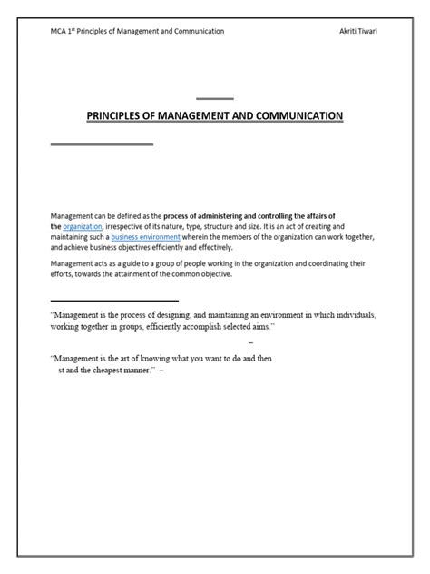 Mca Unit Pdf Human Resources Experiment