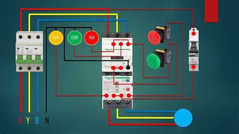 Single Phase Starter With Start Stop Diagram Motor Contactor