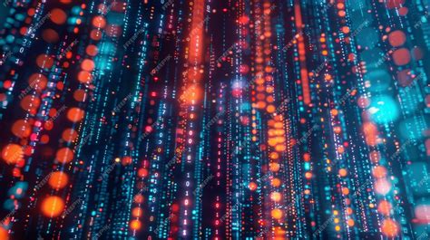 Premium Photo Digital Binary Code Matrix Background