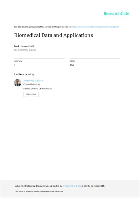 pdf biomedical data and applications