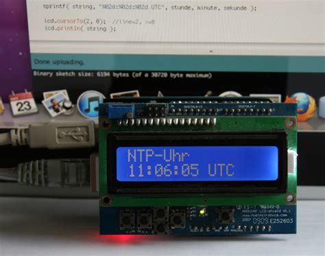 Arduino Utc Uhr Mit Anbindung An Ntp Zeitserver