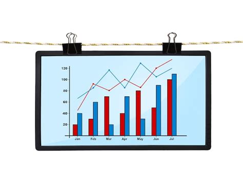 Premium Photo Screen With Chart