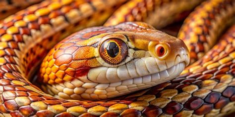 Close Up Of A Corn Snake S Head A Detailed Look At The Scales And Eye