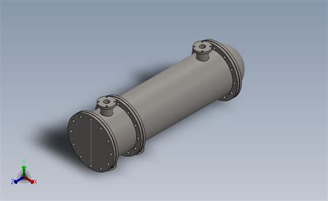 管式换热器三维模型 Solidworks 2020 模型图纸下载 懒石网