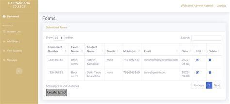Github Ashishkamaliya Exam Form System The Exam Form System Project Is A Web Based