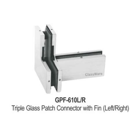 Stainless Steel Gpf 610l R Triple Glass Patch Connector With Fin At ₹ 650 Piece In Agra