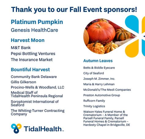 Tidalhealth Foundation On Linkedin We Are 2 Weeks Away From Our Fall