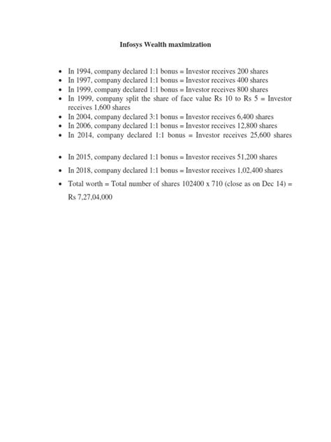 Class Slide1 Infosys Wealth Maximization Pdf Pdf