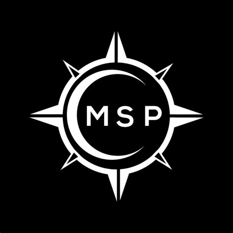 Msp Abstract Monogram Shield Logo Design On Black Background Msp