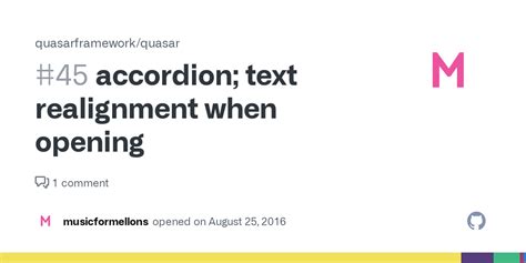Accordion Text Realignment When Opening · Issue 45 · Quasarframework Quasar · Github