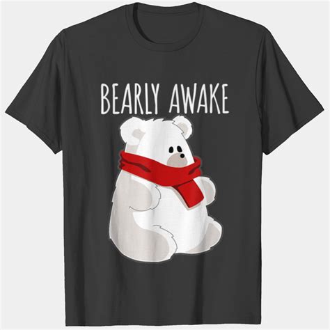 Bearly Awake Funny Bear Christmas Pajama Sleep T Shirts Sold By