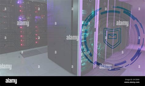 Image Of Envelope And Shield In Loading Circles Illuminated Data