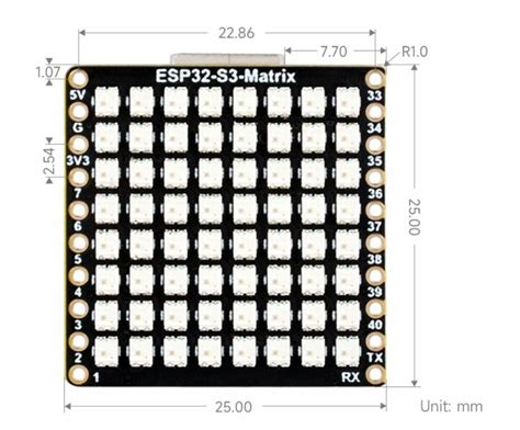 ESP S Matrix Dev Board Dimensions Electronics Lab Com