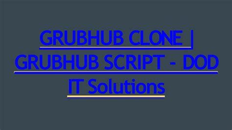 ppt best readymade grubhub clone system dod it solutions powerpoint