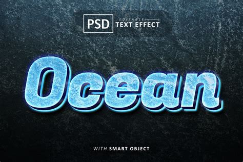 Ocean Text Effect Editable Graphic By Aglonemadesign Creative Fabrica