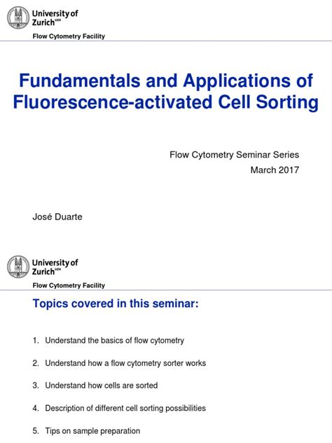 basics of fluorescence assisted cell sorting seminar2017 handouts pdf