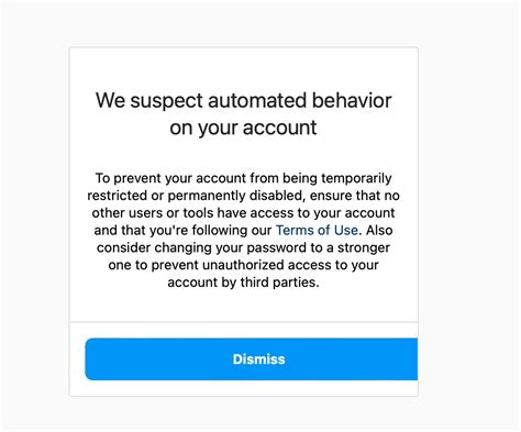 instagram we suspect automated behavior on your account instant flow