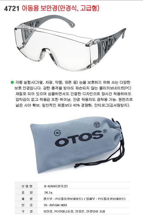 보안경아동용안경식고급형 명지과학