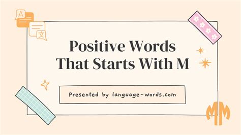 Elevate Expression With Positive M Words
