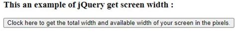 JQuery Get Screen Width Working Examples Of JQuery Get Screen Width