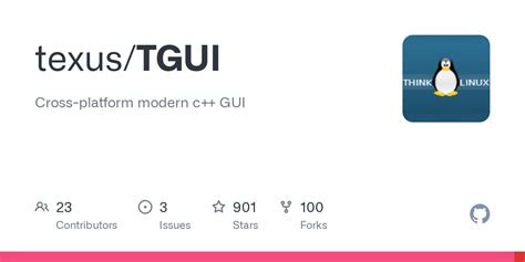 GitHub Texus TGUI Cross Platform Modern C GUI