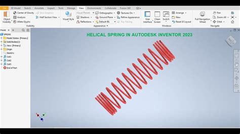 Spring Design In Autodesk Inventor Inventor 3d Cad Tutorials