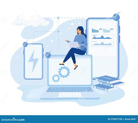 Application Service Abstract Concept Vector Illustration Set. SaaS ...