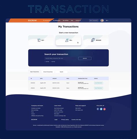 Escrow Website Ui Ux Behance