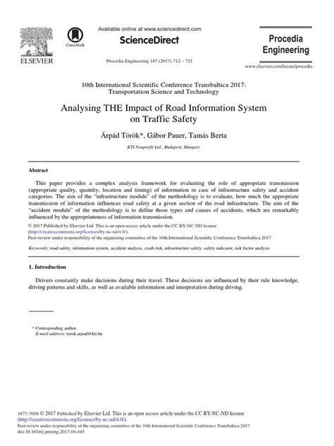 analysing the impact of road information system on tra 2017 procedia