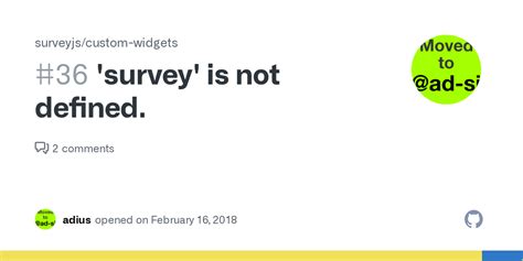 survey is not defined · issue 36 · surveyjs custom widgets · github