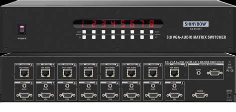 8x8 VGA Audio Over CAT5 Matrix Switcher