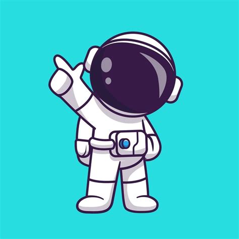 Cute Astronaut Dance Cartoon Vector Icon Illustration Technology