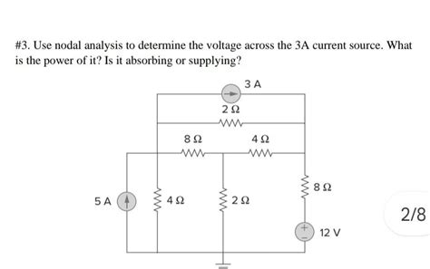 Solved Use Nodal Analysis To Determine The Voltage Chegg