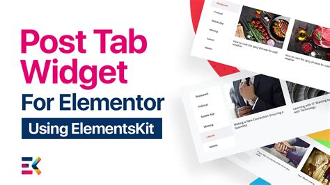 Post Content Tab Widget ElementsKit Elementor