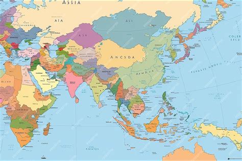 Free Blank Map Of Asia Premium Ai Generated Image