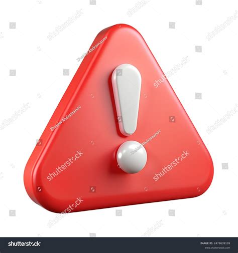 Warning Symbol Icon Isolated 3d Render Stock Illustration 2478639109