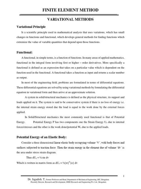 3a fem variational methods pdf calculus of variations stress