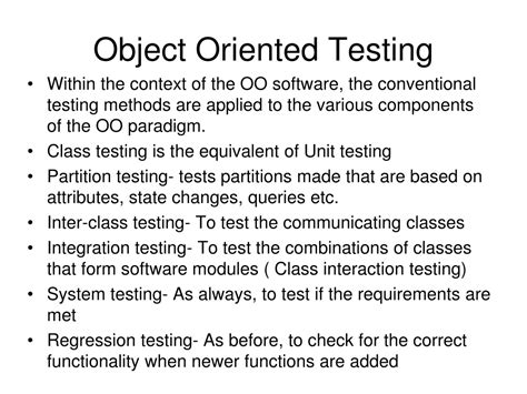 ppt advanced object oriented software testing methods powerpoint